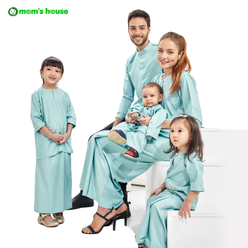 Baju Raya By Laboo Set Family Sedondon 15 Warna - Mint Green/Hijau ...