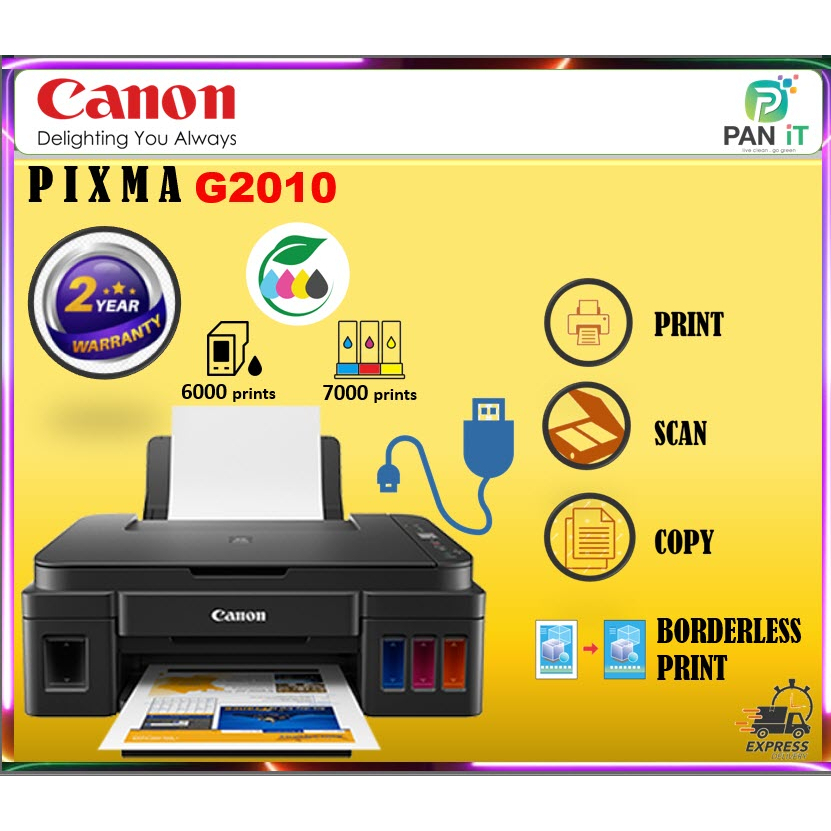 CANON PIXMA G2010 (USB)/G3010 (WiFi) ALL IN ONE TANK PRINTER [ PRINT/SCAN/COPY] | Shopee Malaysia