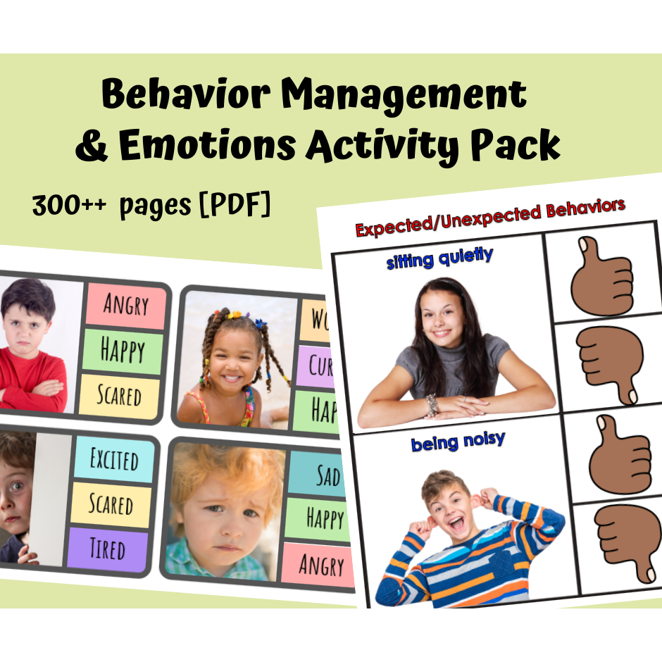 A99 - [PDF] Behavior Management and Emotions Activity Pack 300++ pages ...