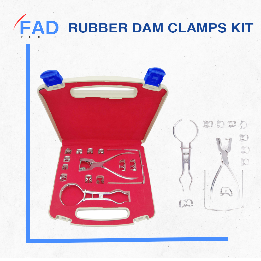 FAD Tools Dental Rubber Dam Set High Quality Punch Forceps Clamps ...