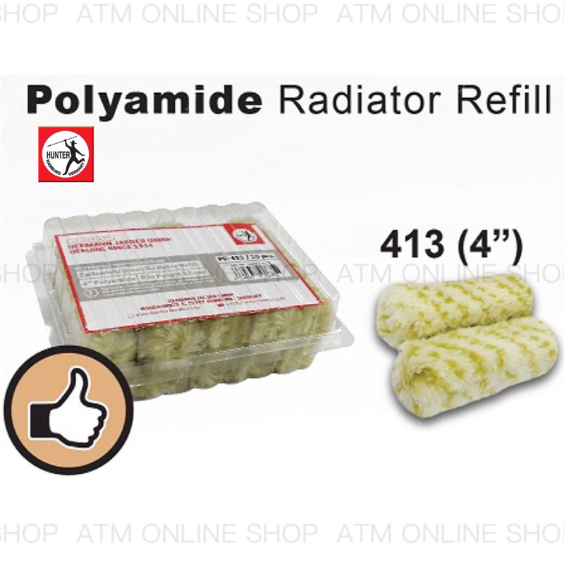 {HUNTER} ROLLER REFILL (Velour) 2” & 4” / RADIATOR REFILL (Polyamide) 4 ...