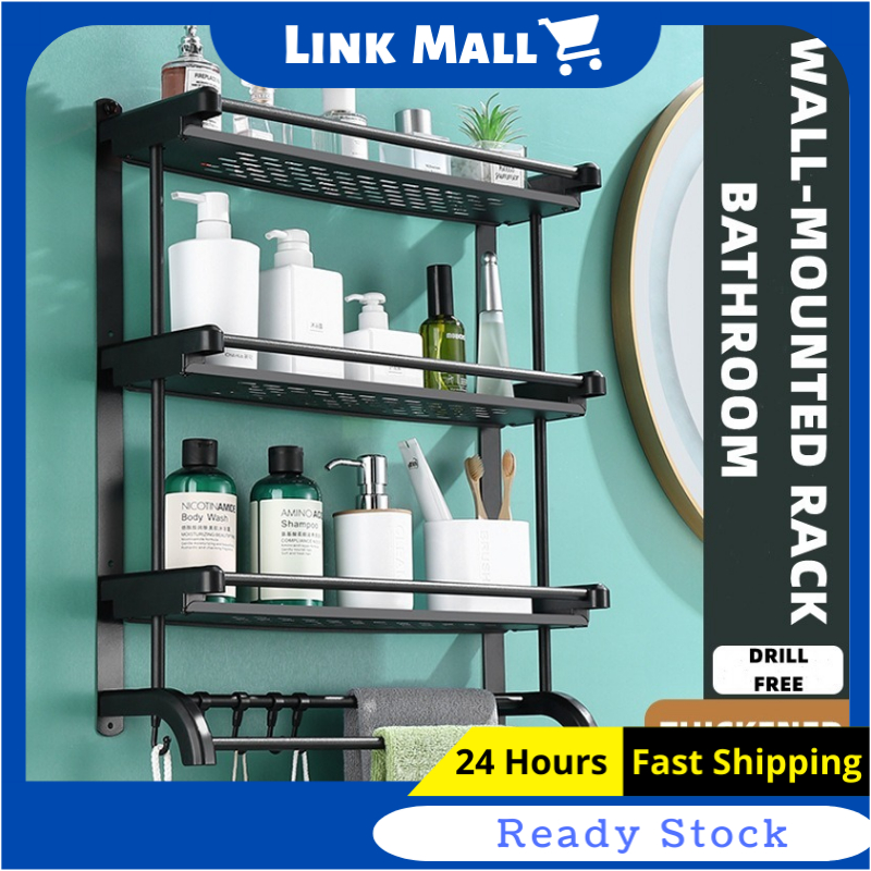 LINK Bathroom Rack Stainless Steel Bathroom Towel/Shampoo Rack Toilet ...