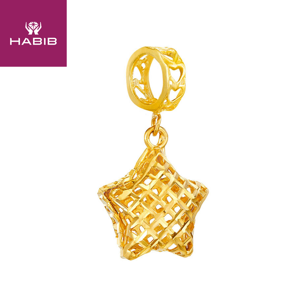HABIB 916/22K Yellow Gold Charm NAC021020 | Shopee Malaysia