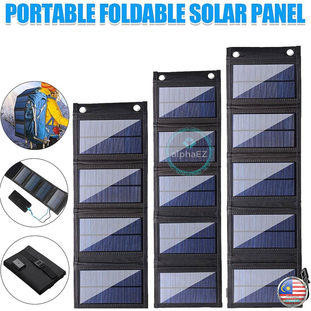 USB Foldable Solar Panel Outdoor Travel Hiking Portable Flexible Small ...
