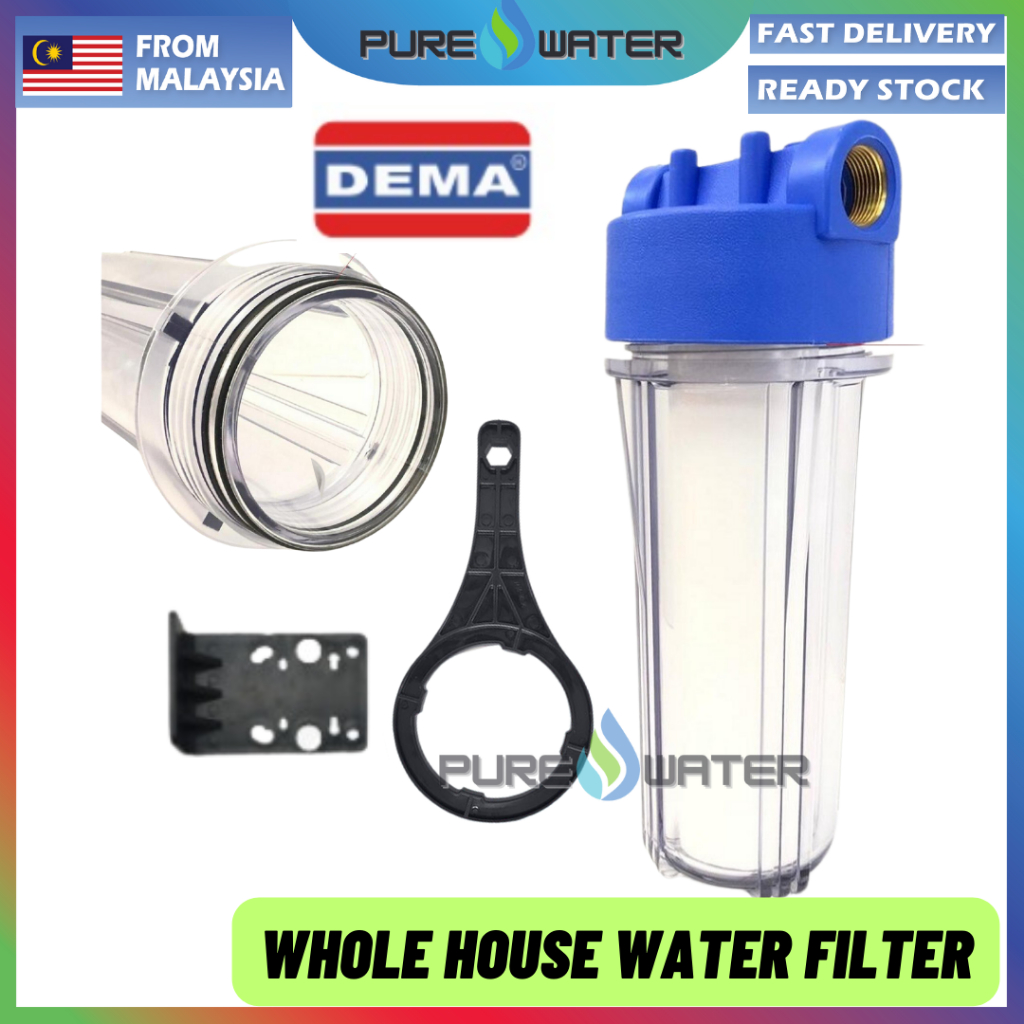3/4" Dema Housing Whole House Water Purifier With 10" PP Sediment Water Filter Penapis Air ...