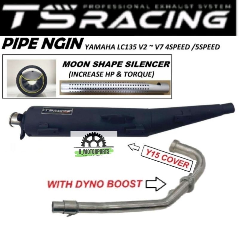 TS RACING Tru Pressure Exhaust Pipe LC135 Cutting STD Open With Dyno ...