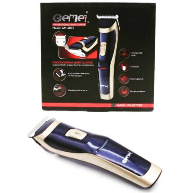 Geemy GM-6005 Rechargeable Trimmer Professional Hair Clipper | Shopee ...