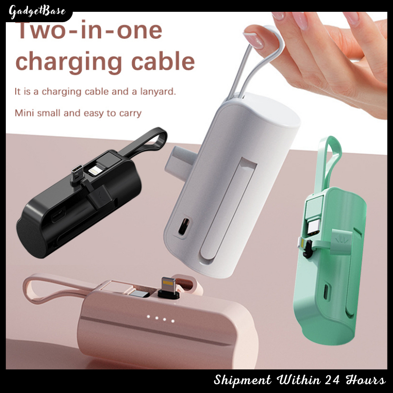 Capsule Mini Portable Power Bank 5000MAH Powerbank Emergency Charge ...
