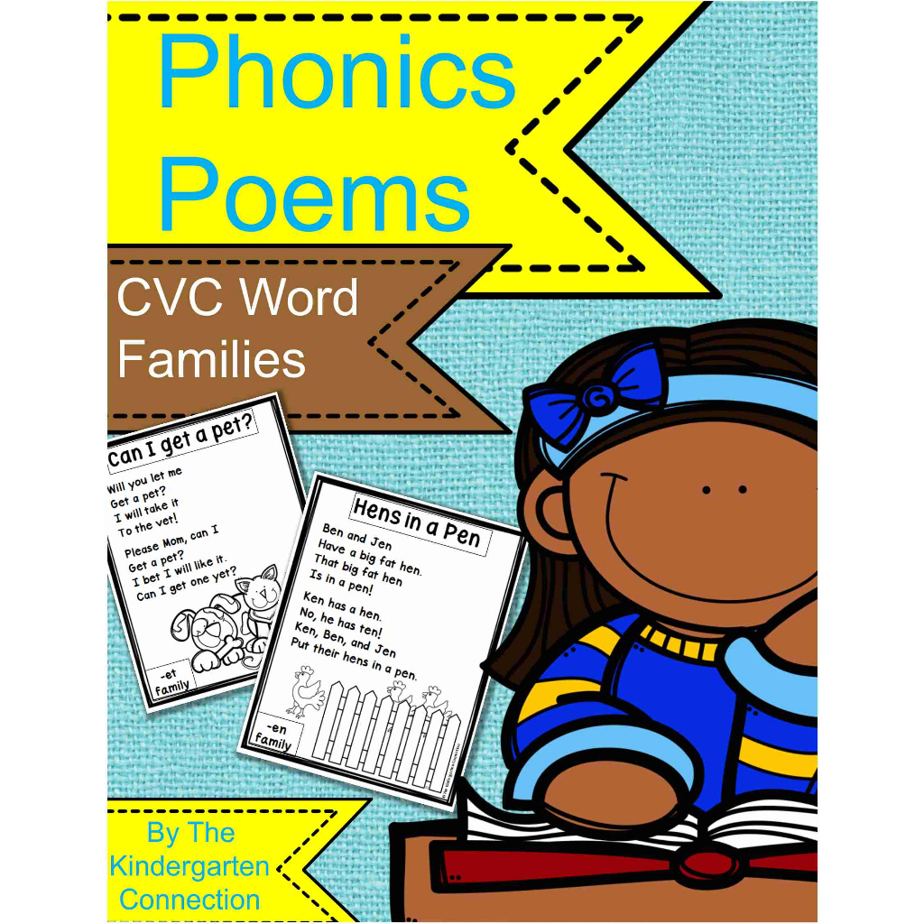 [Softcopy PDF] Phonics Poems CVC Word Families Classroom Game Workbook ...
