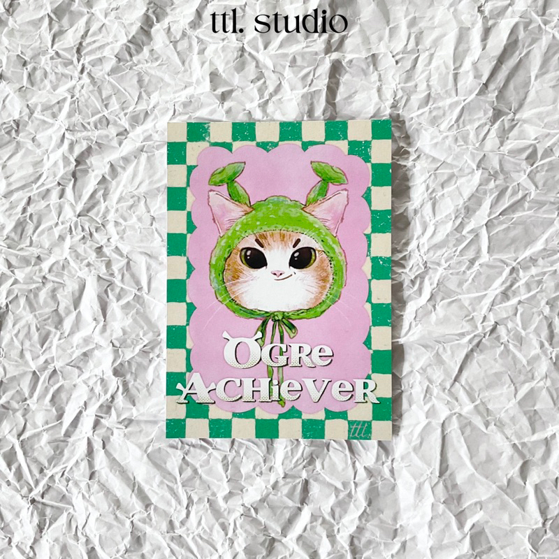 Ogre Achiever Cat Postcard [ttl. studio] | Shopee Malaysia