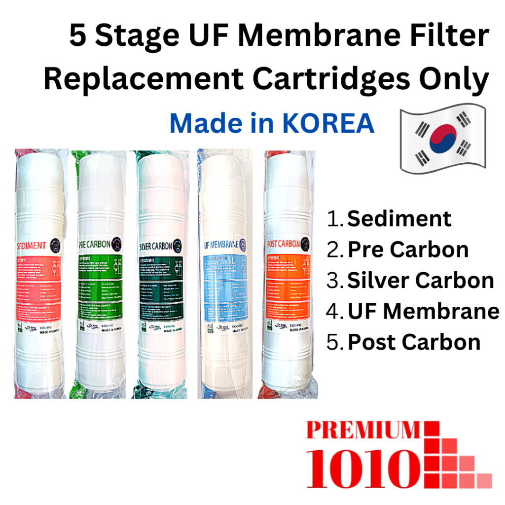 UF Membrane Filter Replacement Cartridges 5 Stage (Full Set)MADE IN ...