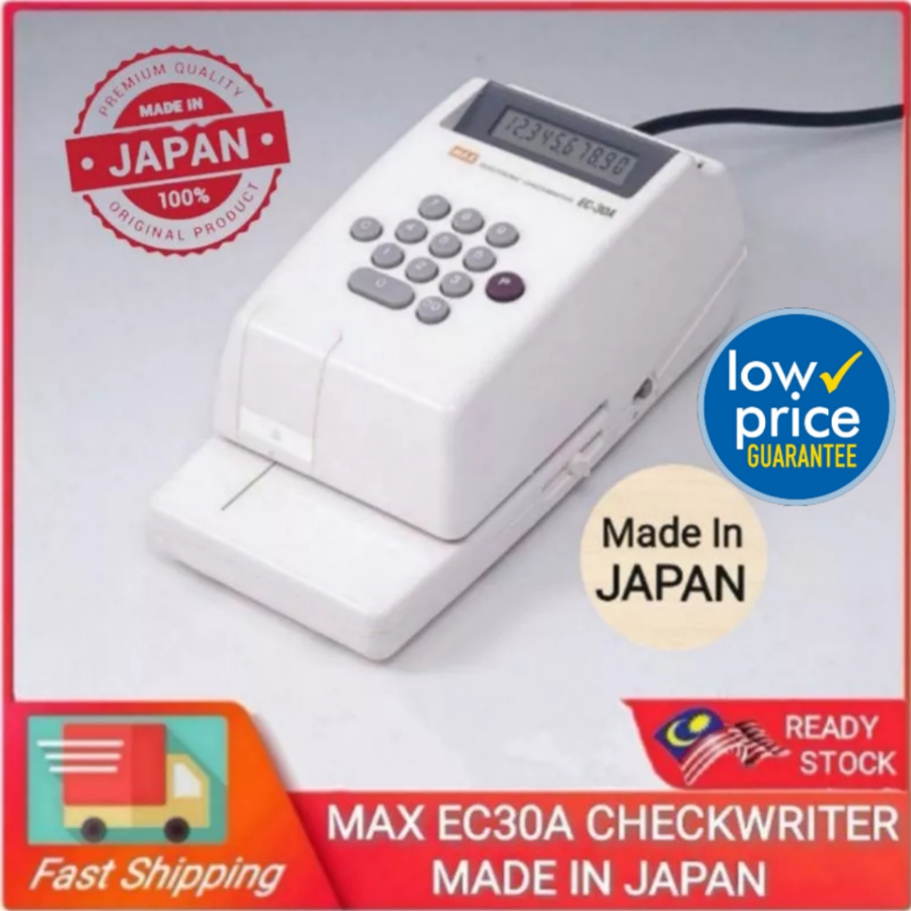 MAX EC30A Checkwriter / EC30A Cheque Writer Machine - Made In JAPAN ...