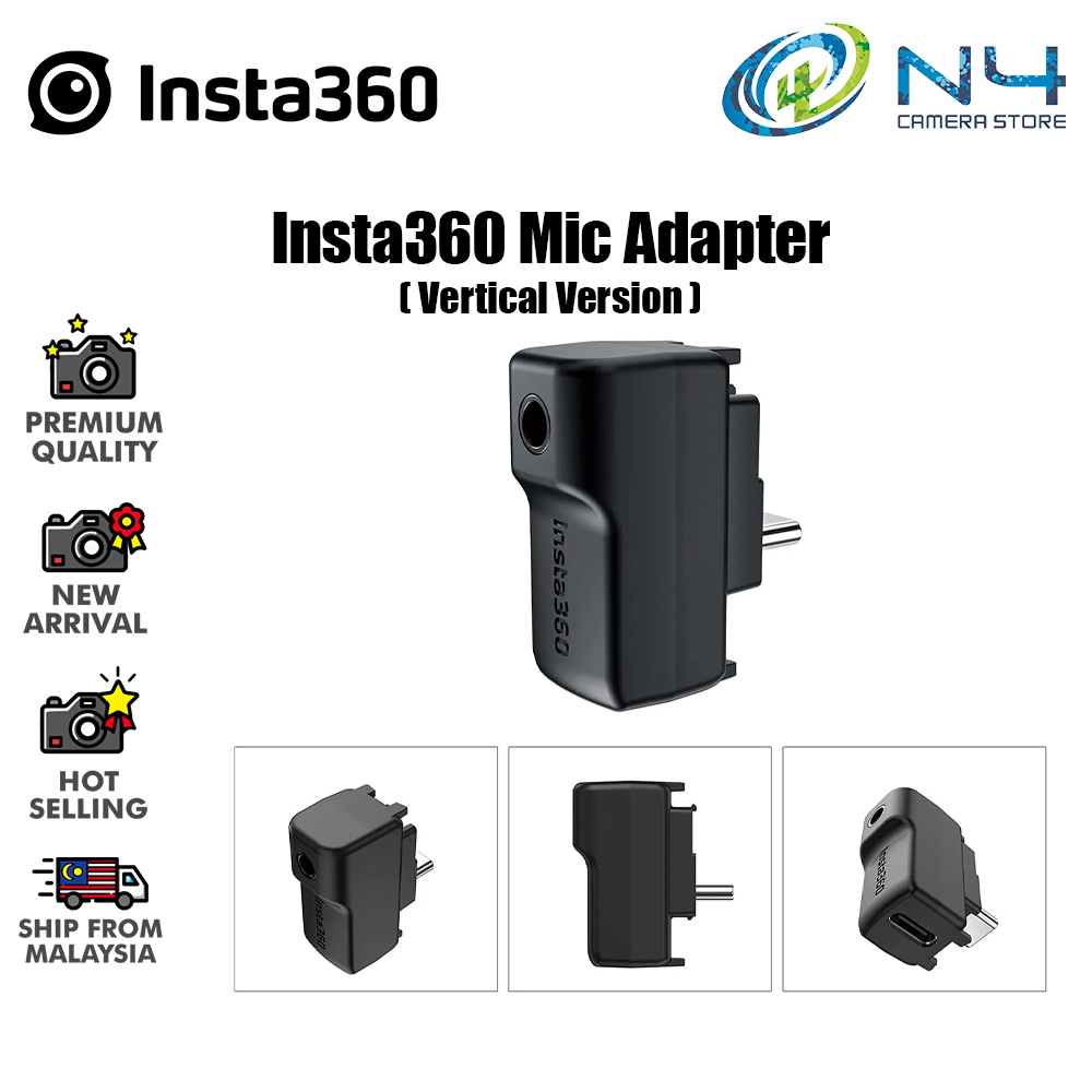 Insta360 Mic Adapter Vertical Version One X2 One Rs 1 Inch 360