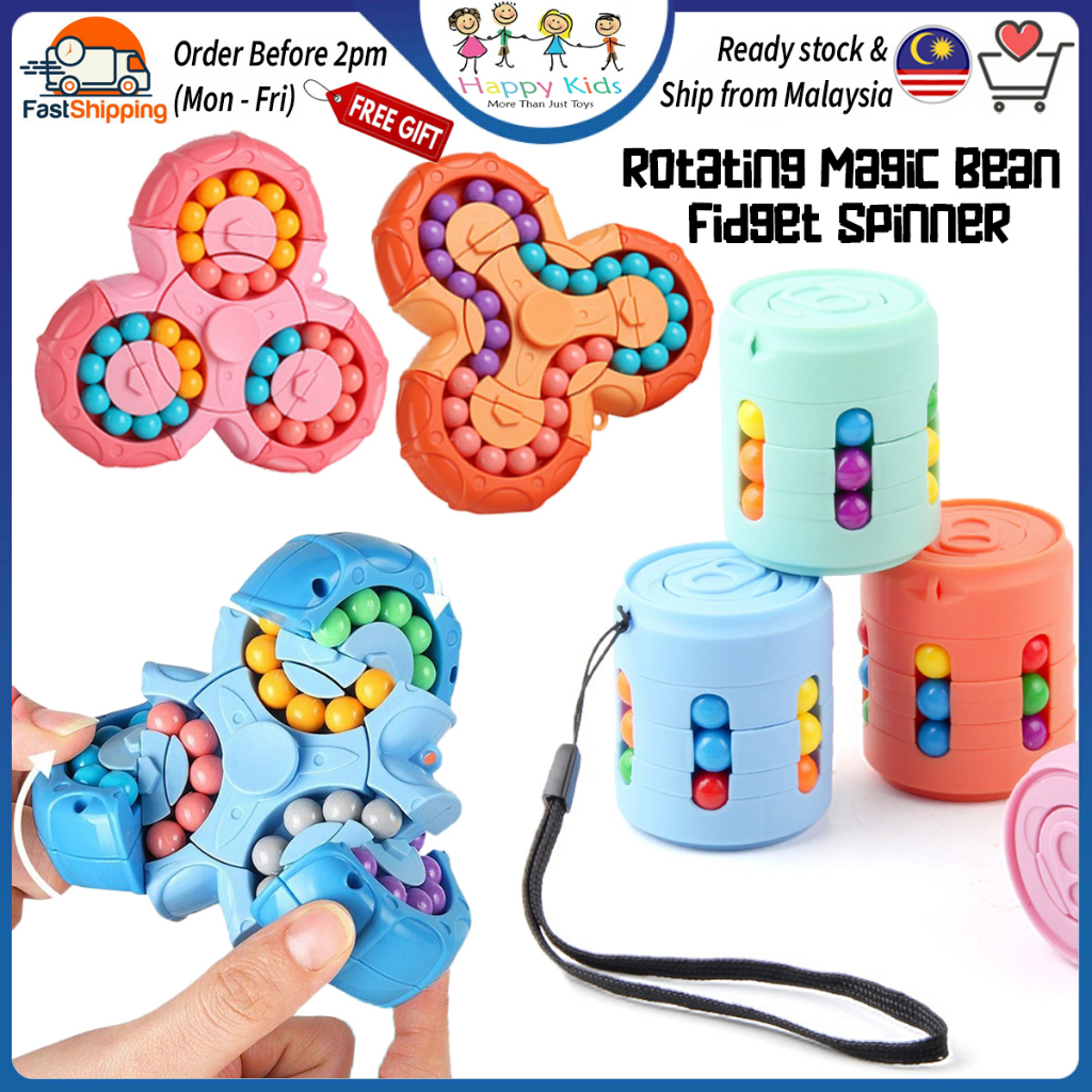 [Happy Kids] Rotating Magic Beans Puzzles Beads Magic Cube Spinner Cube ...