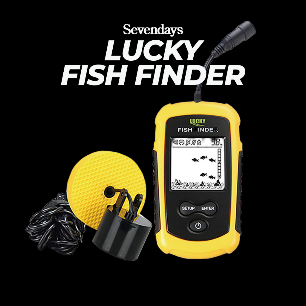 Lucky Fish Finder Wired Sonar Sensor Portable Deep Detector Alarm ...