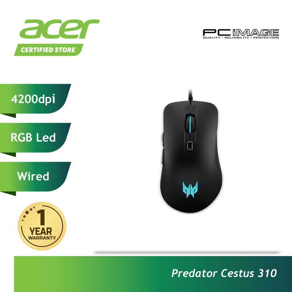 Acer Predator Cestus 310 Gaming Mouse BLACK | Shopee Malaysia