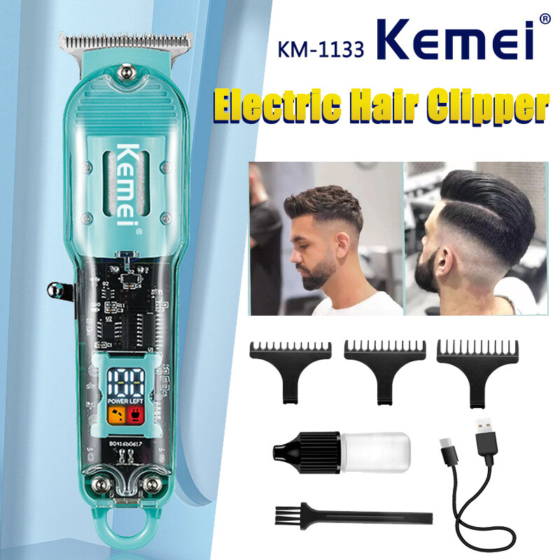 Kemei KM-1133 Rechargeable Hair Cutting Machine Barber Shop Fade ...