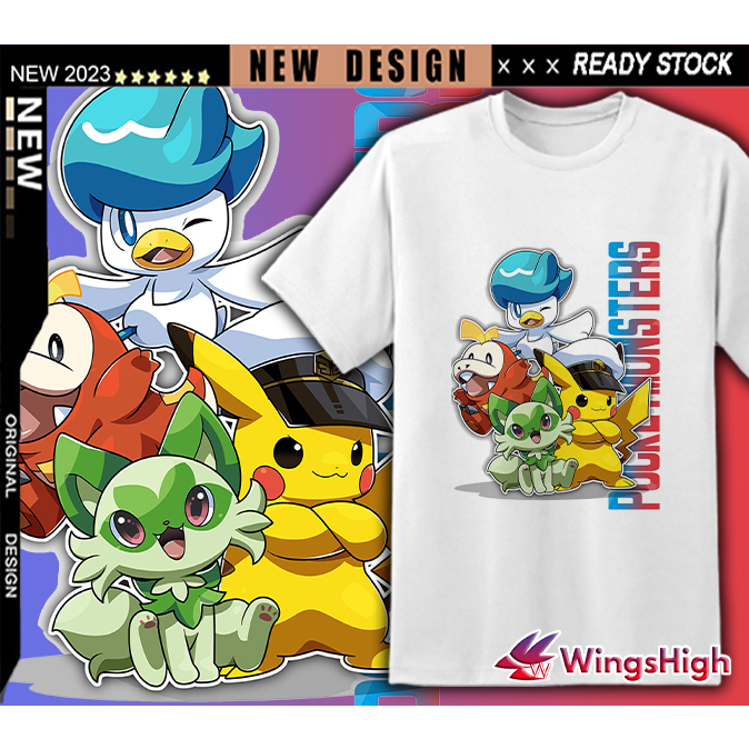 Pokemon Gen-9 Part 1 Original Creation Graphic Printing Micro Fiber T ...