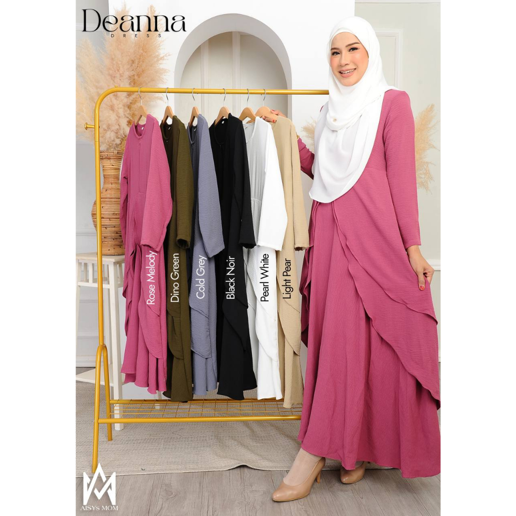 DEANNA DRESS MOM RAYA PREMIUM DESIGN TERKINI 2023 BY AISY MOM | Shopee Malaysia