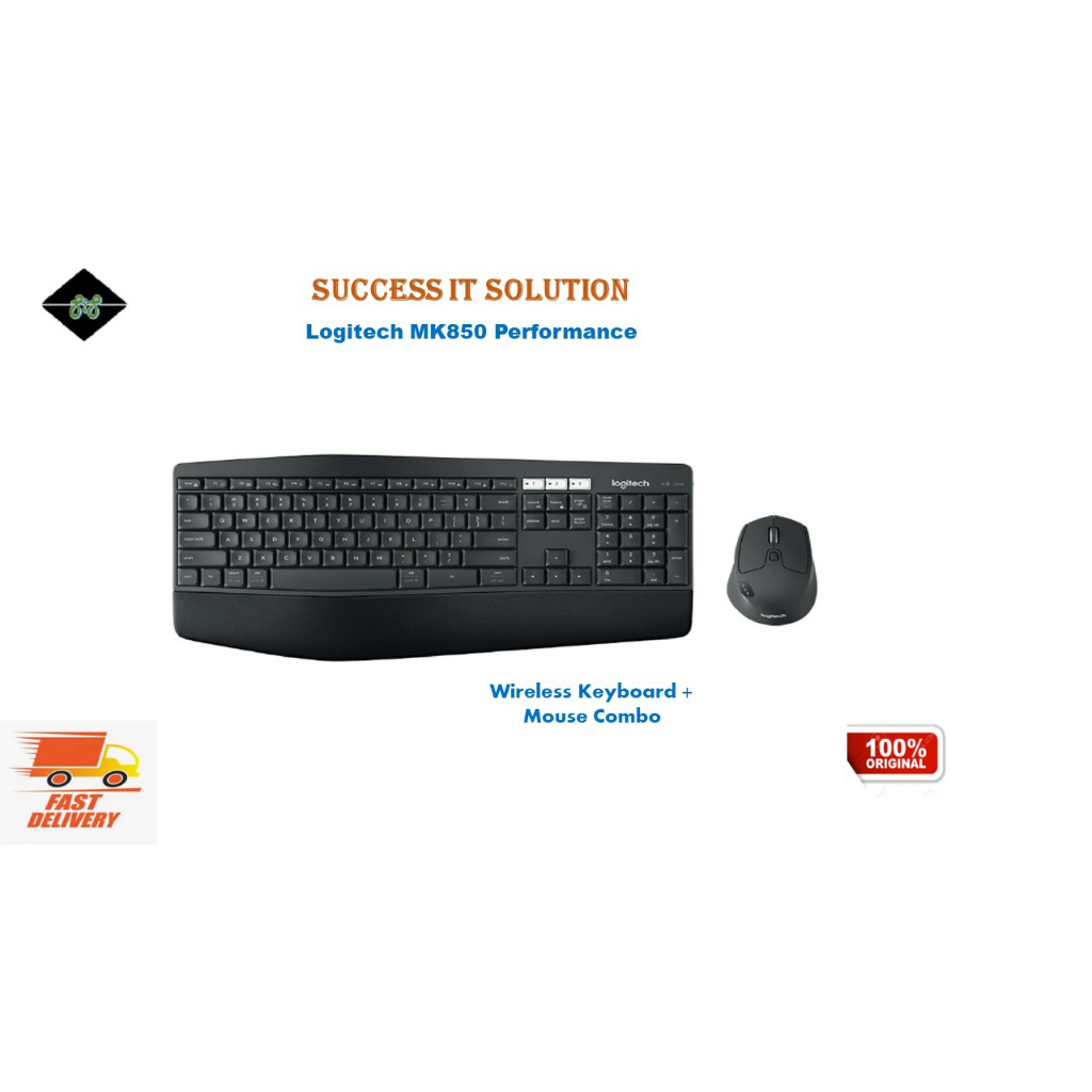 Logitech Mk850 Performance Wireless Keyboard Mouse Combo Shopee Malaysia