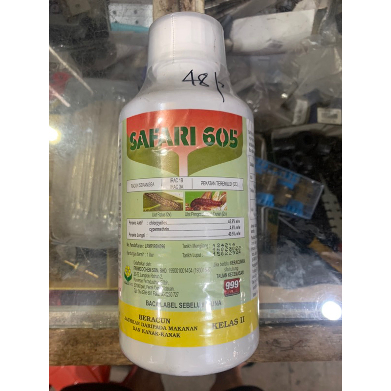 SAFARI 605 1liter Racun Ulat Sentuh/ Anti Serangga Perosak Pest Control ...
