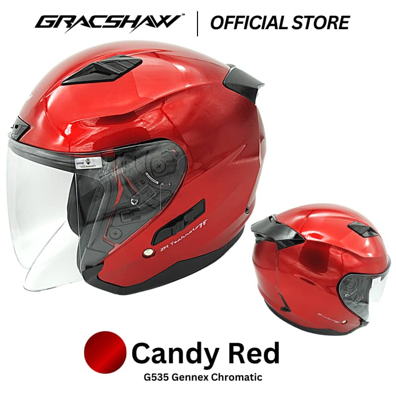 SIRIM+ DOUBLE VISOR} GRACSHAW GENNEX G535 PLAIN BLACK ARMY GREEN RED ...