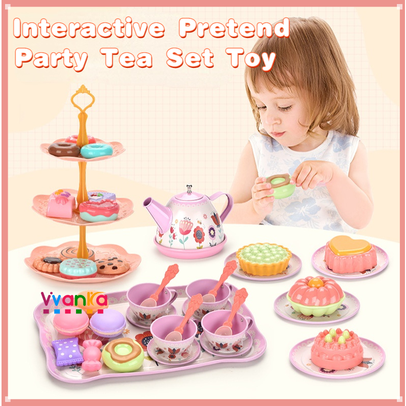 VVANKA [From KL] 46Pcs/48pcs Kids Tea Set for Little Girls Interactive ...