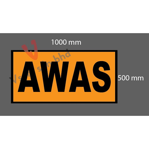 AWAS SIGN / ORANG SEDANG BEKERJA SIGN / SIGNBOARD AWAS / SIGNBOARD ...
