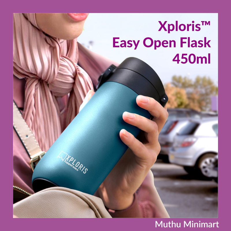 Original Tupperware | Xploris Easy Open Flask Thermal Flask Keep Warm Bottles Thermo Flask 450ml ...