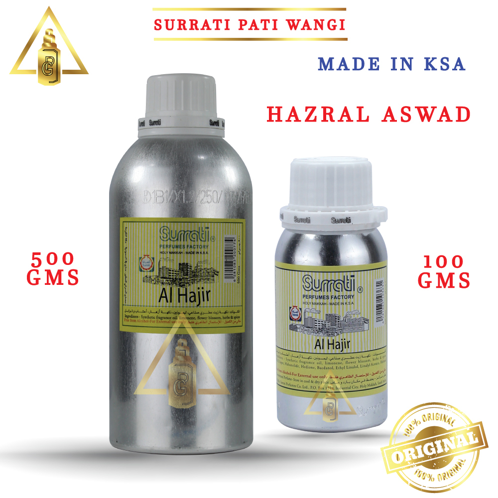 SURRATI AL HAJIR HAZRAL ASWAD 500ML 100 ml By Surrati Asli Original ...