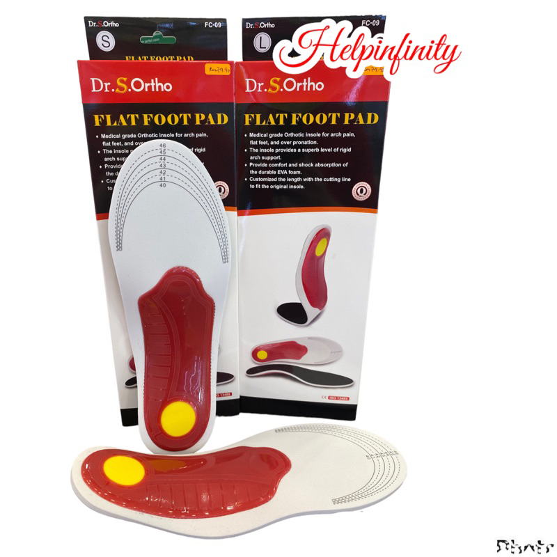 Dr.S.Ortho Flat Foot Pad / Insole (S / L) | Shopee Malaysia
