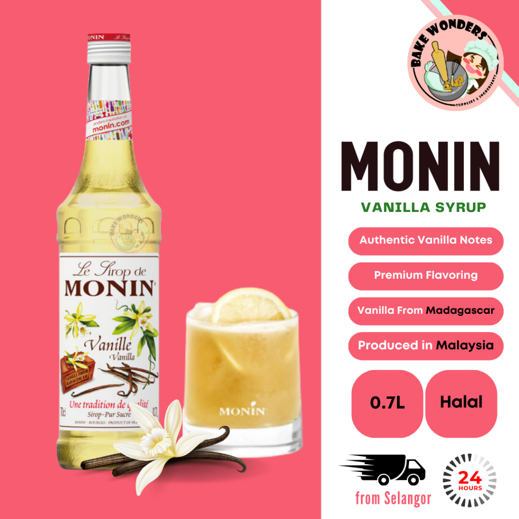 Monin Vanilla Syrup 0.7L Vanilla Flavouring Monin Sirap Vanilla 700ml ...