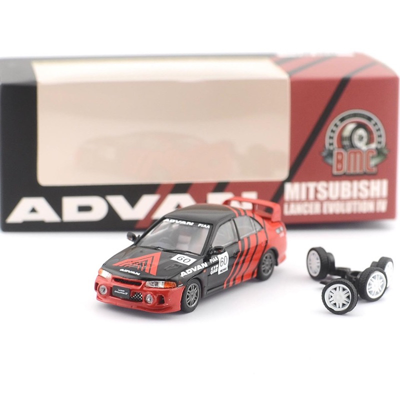 BM CREATIONS 1/64 BM64B0264 MITSUBISHI LANCER EVOLUTION IV ADVAN RACING ...