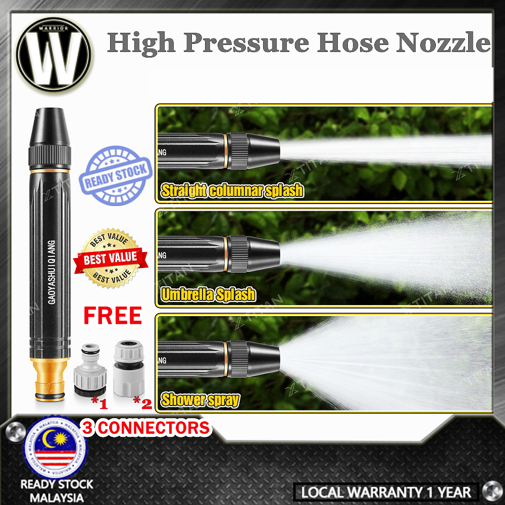 High Pressure Hose Nozzle Adjustable Twist Sweeper Sprayer Brass Nozzle ...