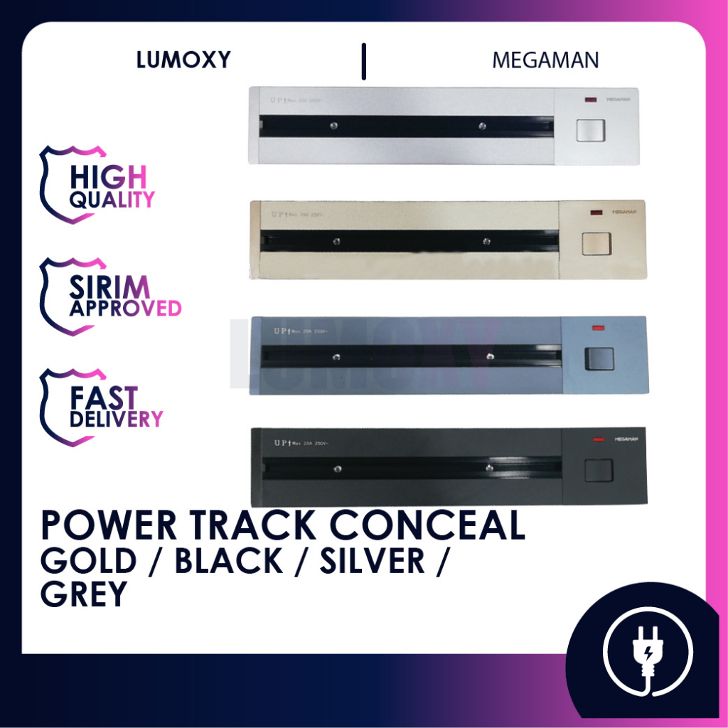 LMY_SIRIM MEGAMAN Power Track Socket Surface Type Long Rail Bar 25A ...
