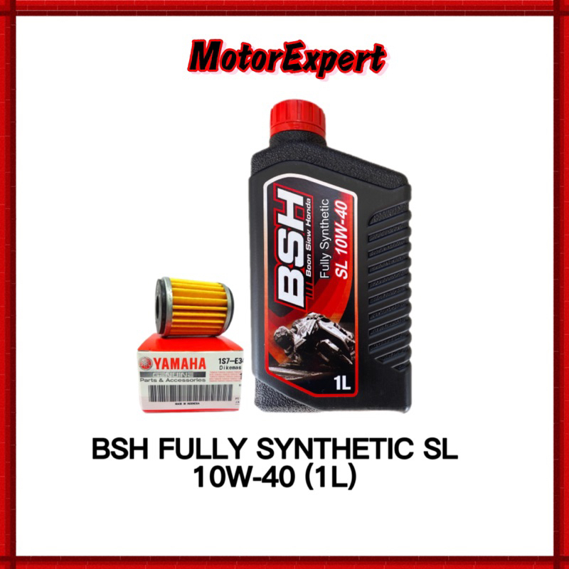100% Original BSH Boon Siew Honda Fully Synthetic SL 10W-40 Engine Oil Minyak Enjin 1L RS150 ...