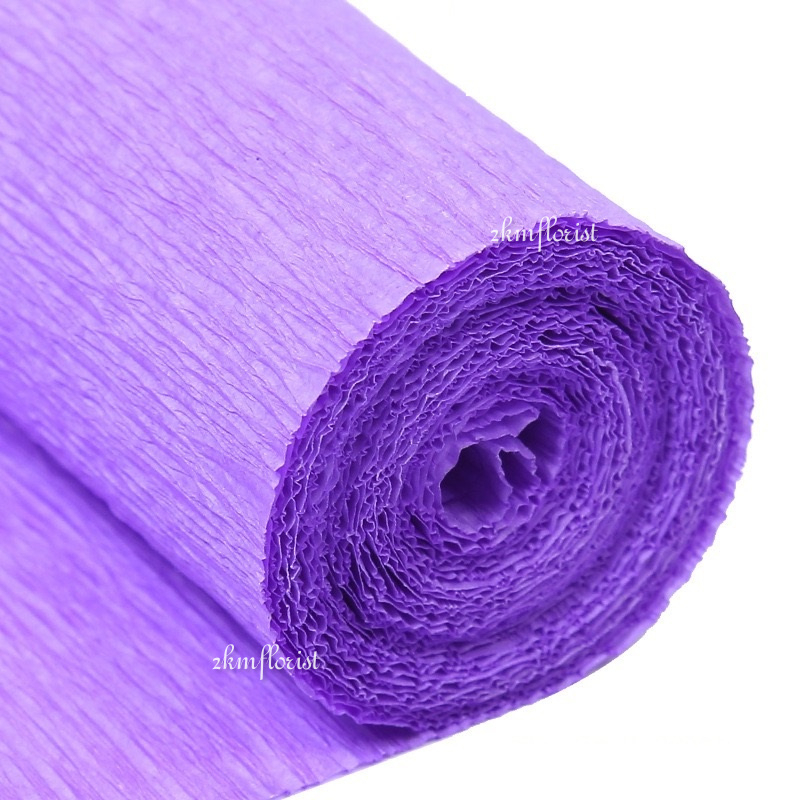 (250x50cm) CREPE PAPER Roll Flower Wrapping 皱纹纸 Bouquet Gift Florist ...