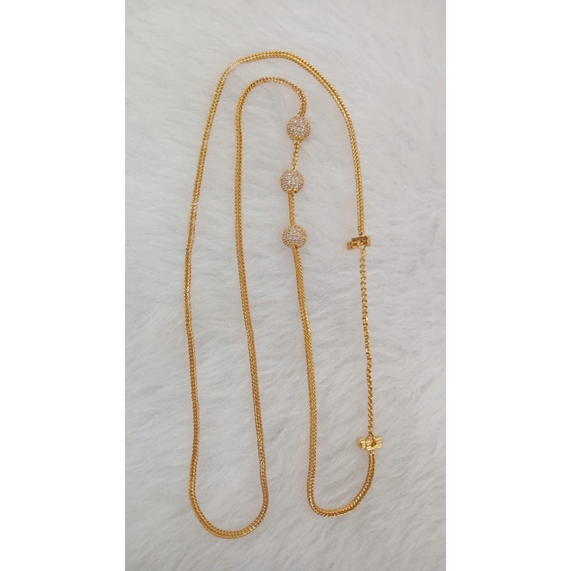 Daily wear impon ball thali chain white color 30” inch | Shopee Malaysia