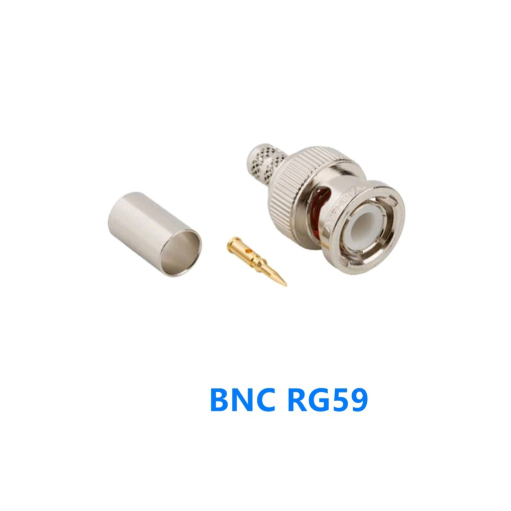 BNC RG59 Connector Male Crimp Type CCTV Connector for Coax Cable | Shopee Malaysia