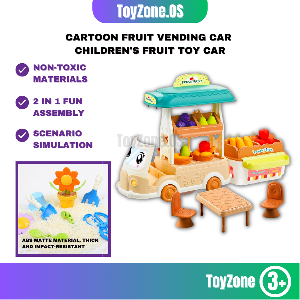 Fruit Truck Car 2 In 1 Pretend Play Children Educational Toys Fruit Toy ...