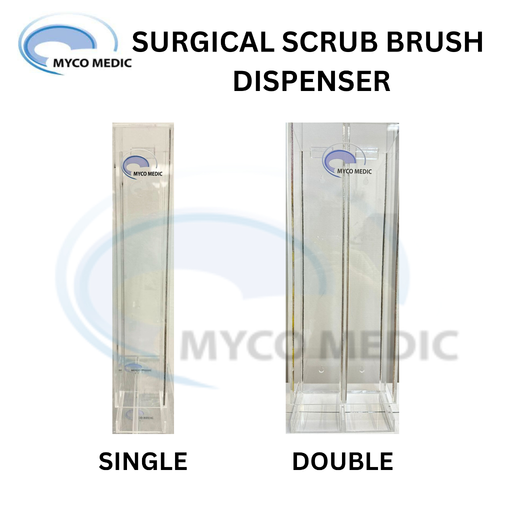 SCRUB BRUSH DISPENSER | ACRYLIC | SINGLE OR DOUBLE | TRANSPARENT | HIGH ...