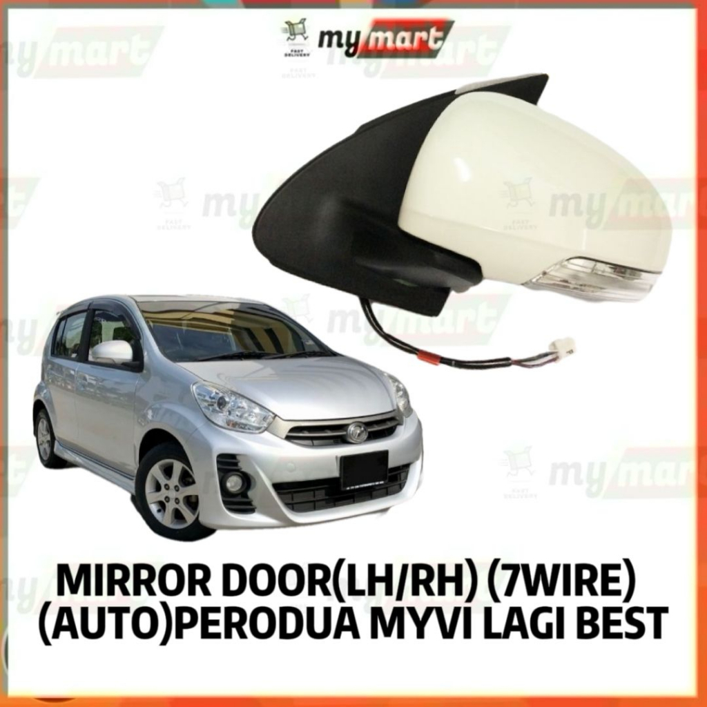 DOOR MIRROR SIDE MIRROR CERMIN SISI LH/RH PERODUA MYVI LAGI BEST 7 WIRE | Shopee Malaysia