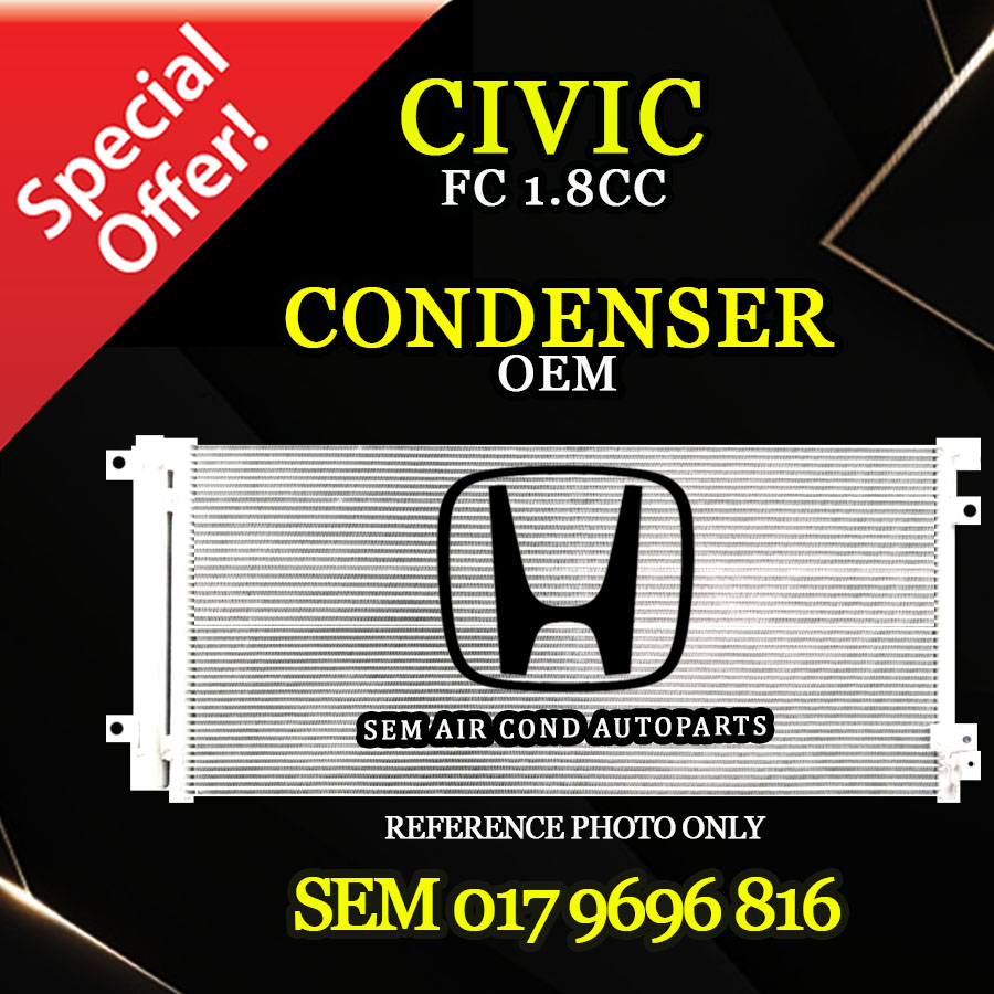 HONDA CIVIC FC 2016-2021 YEAR 1.8CC OEM TAIWAN NEW CONDENSER/ KONDENSER ...