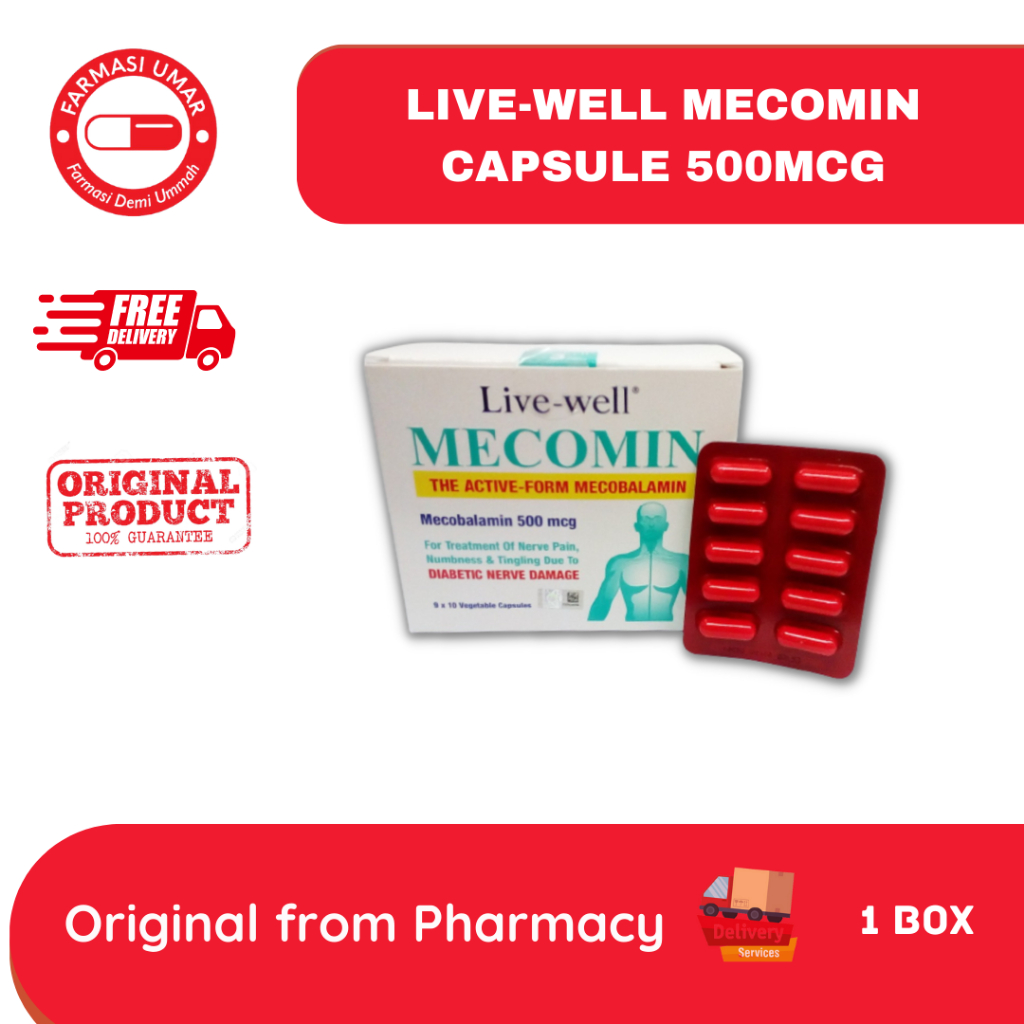 Live-Well Mecomin 500mcg SUPPLEMENT FOR SARAF/ NERVE / 1 BOX | Shopee ...