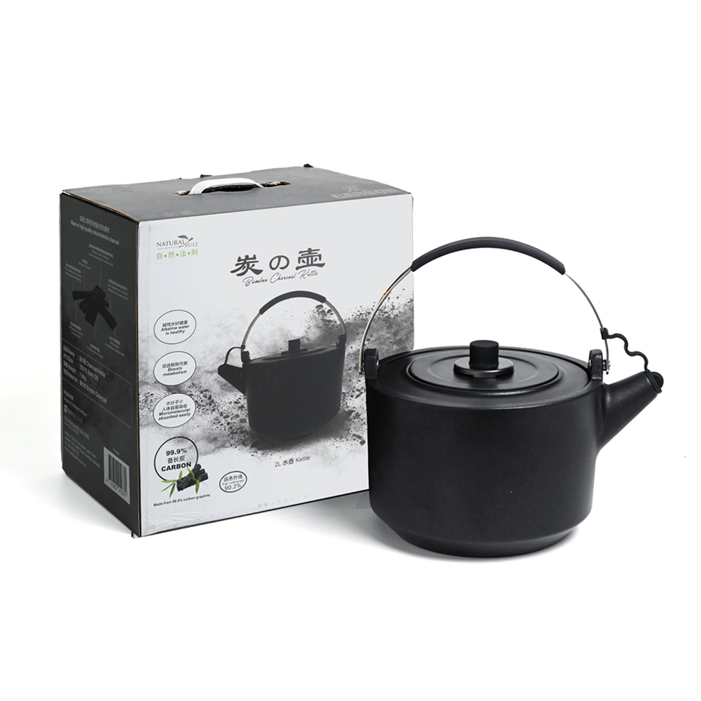 【NATURAL RULE】 炭の壺 BAMBOO CHARCOAL KETTLE 2L 遠紅外線全炭百歲鍋 竹炭壺 2公升 鹼性水 ...