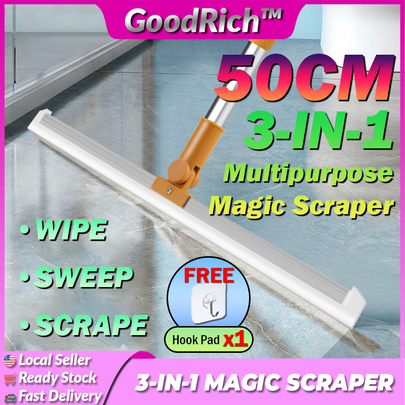 50CM Silicone 3-IN-1 Magic Scraper Broom Squeegee Glass Wiper Household ...