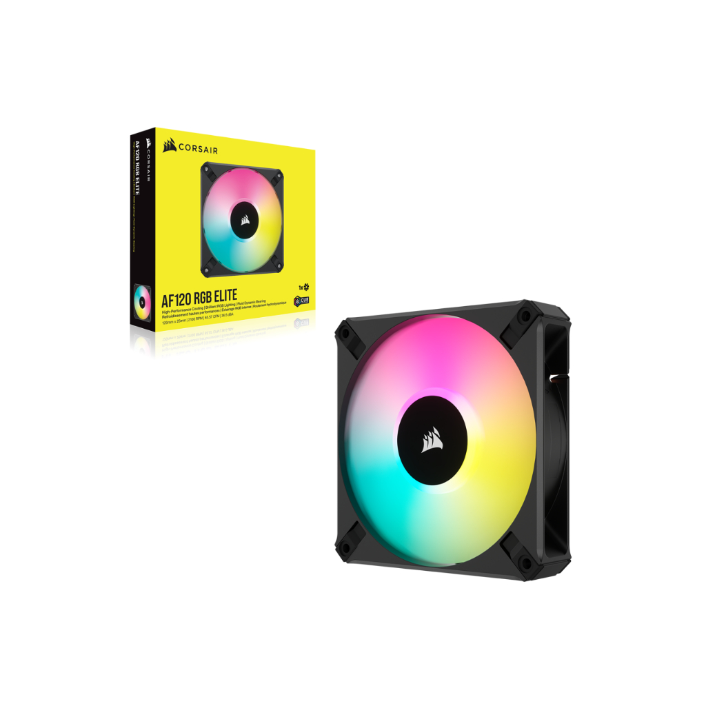 CORSAIR iCUE AF120 RGB ELITE 120mm PWM Triple Fan Kit iCUE Lighting ...