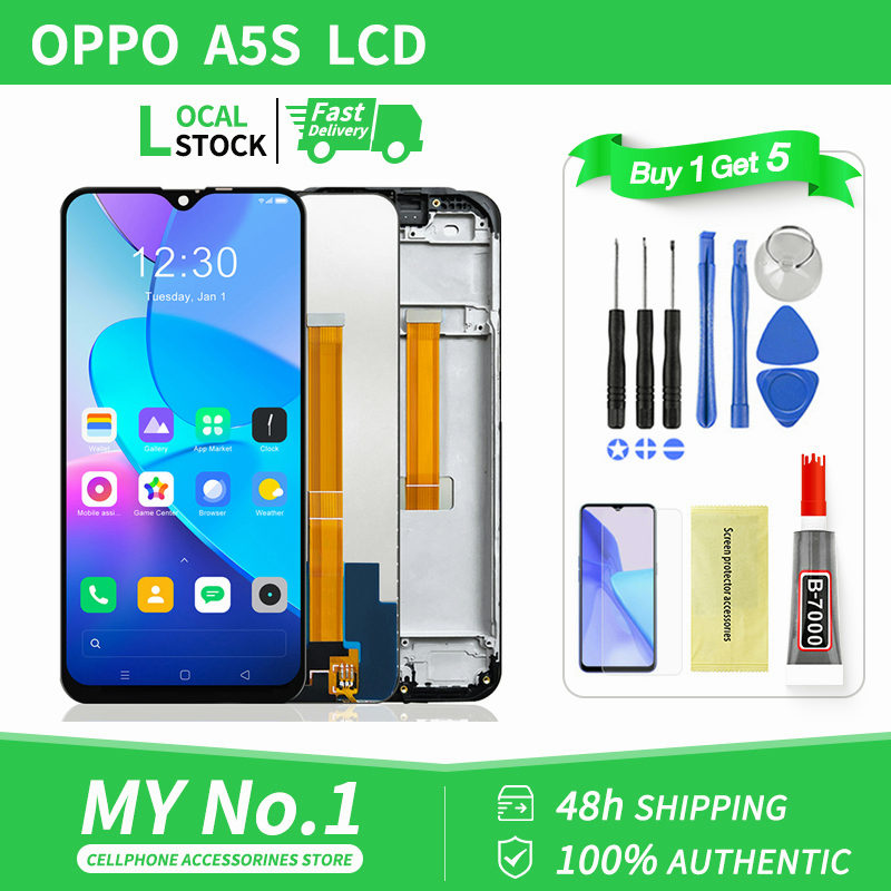 Original LCD with Frame for OPPO A5S CPH1909 AX5S / A12 / A7 / REALME 3 ...