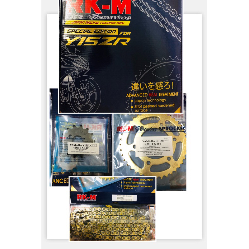 YAMAHA Y15 / Y15ZR / LC150 / FZ150 / FZ150 NEW RKM CHAIN KIT SET ...