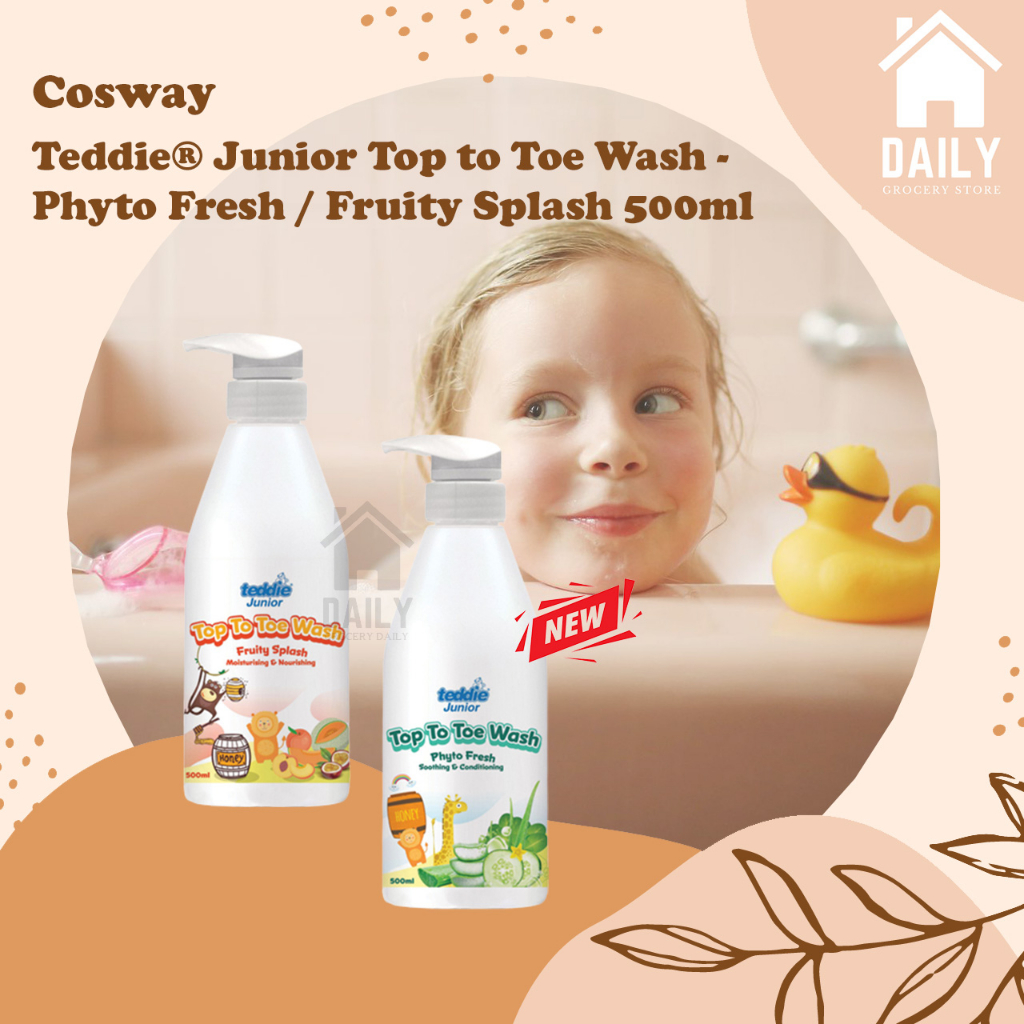 Cosway Teddie® Junior Top to Toe Wash - Phyto Fresh (1029) / Fruity Splash (1030) 300ml / Sabun ...